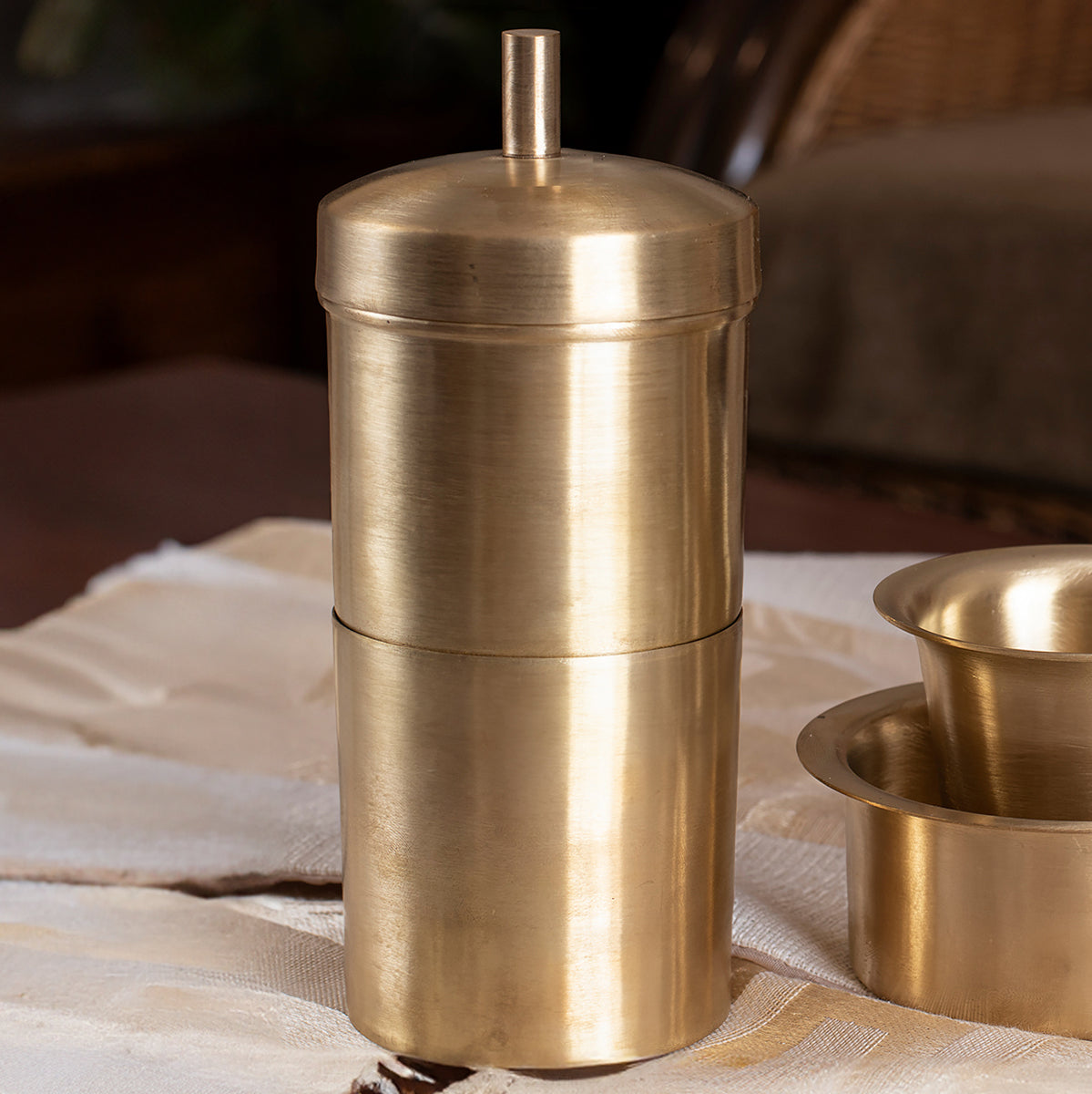 Brass South Indian Filter Matt Finish – Sidapur